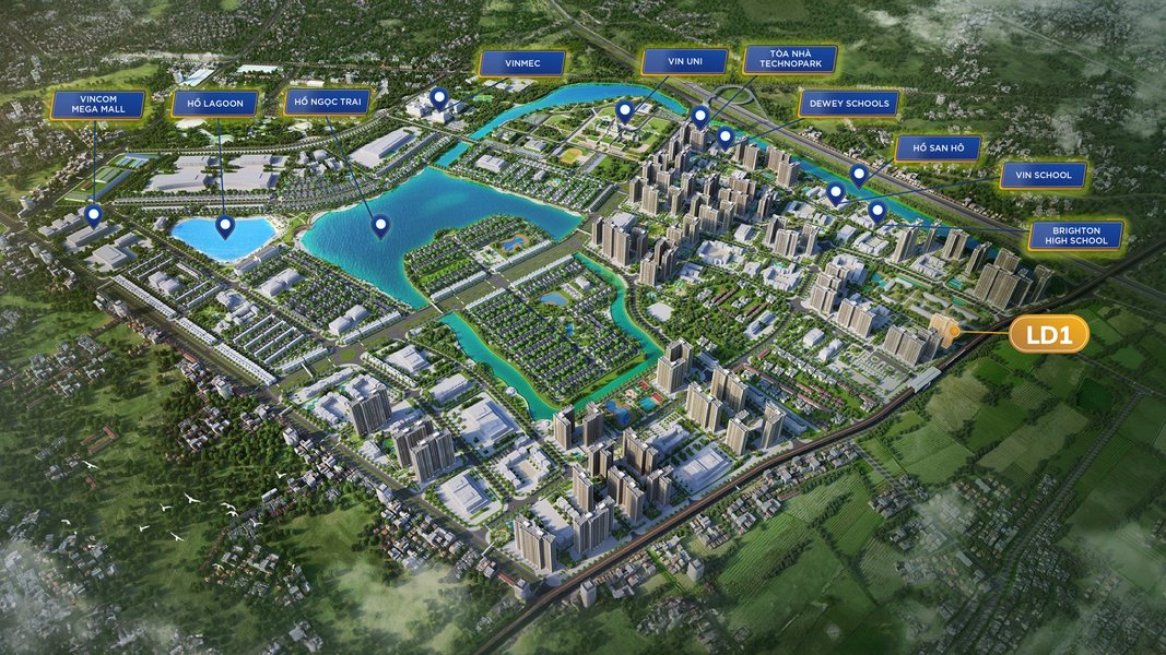 Toà LD1 London - Vinhomes Ocean Park